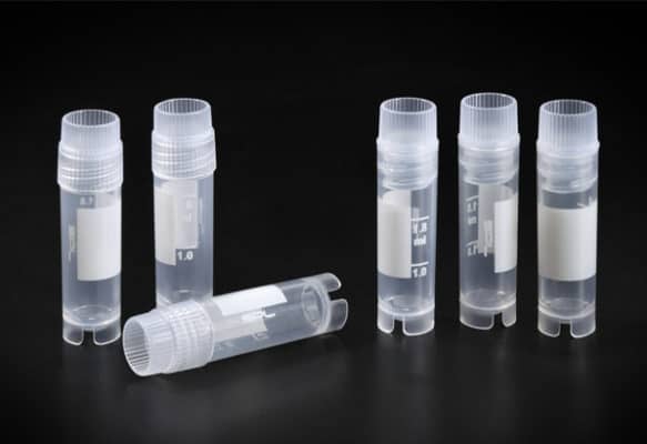 Cryovials, PP, 1.8ml, external cap, 46mm, 13mmØ, sterile, 50/500 ...