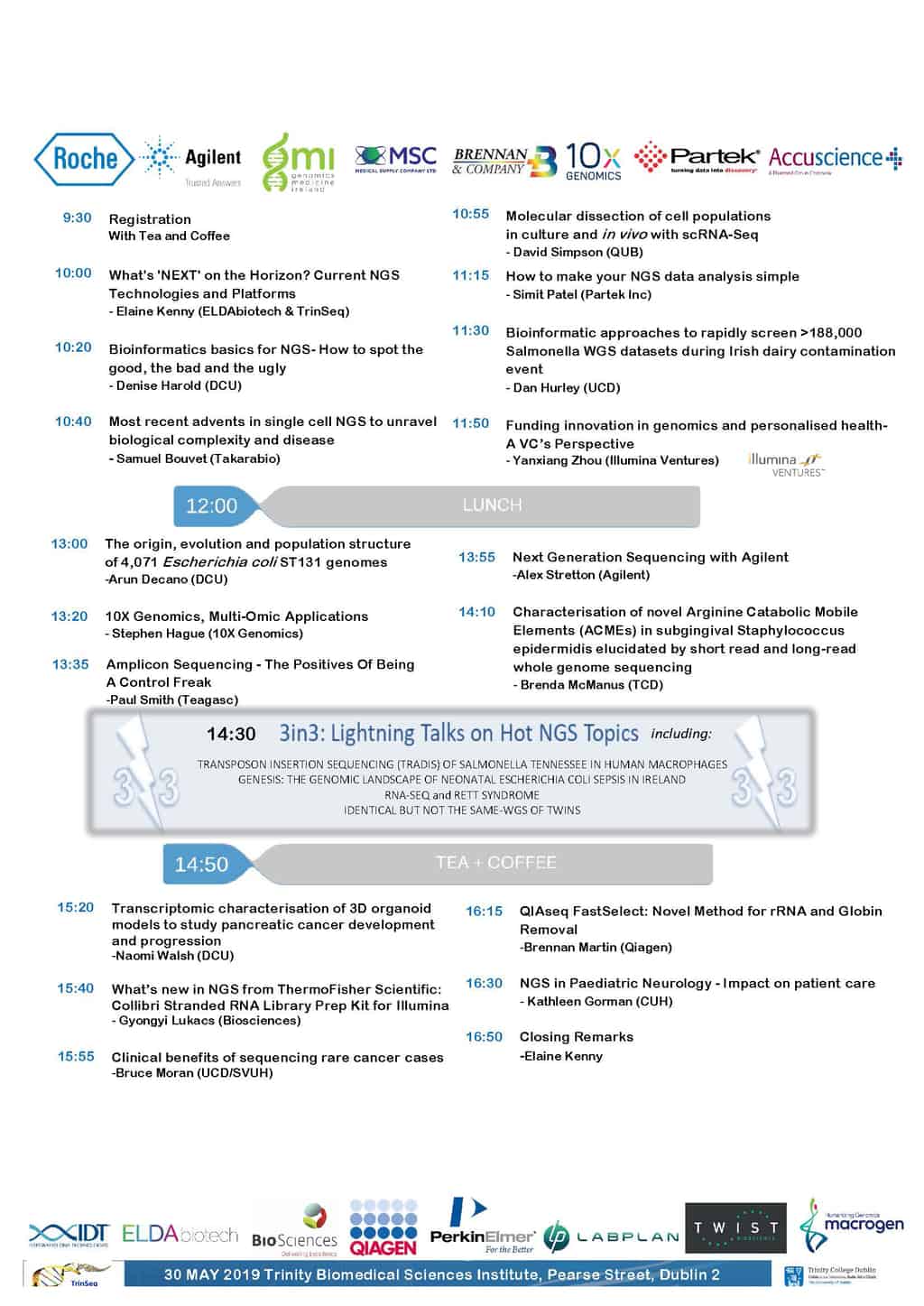 9th Annual Irish Next Generation Sequencing Meeting | Medical Supply ...